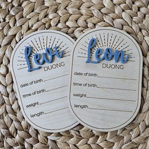 Newborn Name Sign | Sunshine Birth Announcement Sign | Birth Stats Baby ...