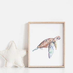 Watercolour Sea Creature Print Set | Underwater Ocean Nursery Prints ...