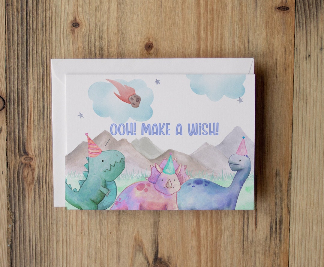 Cute Dinosaur Birthday Card | Funny Dinosaur Birthday Card - Etsy