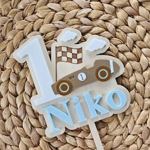 Race Car Cake Topper | Fast One, Two Fast Cake Topper | Car Cake Topper ...