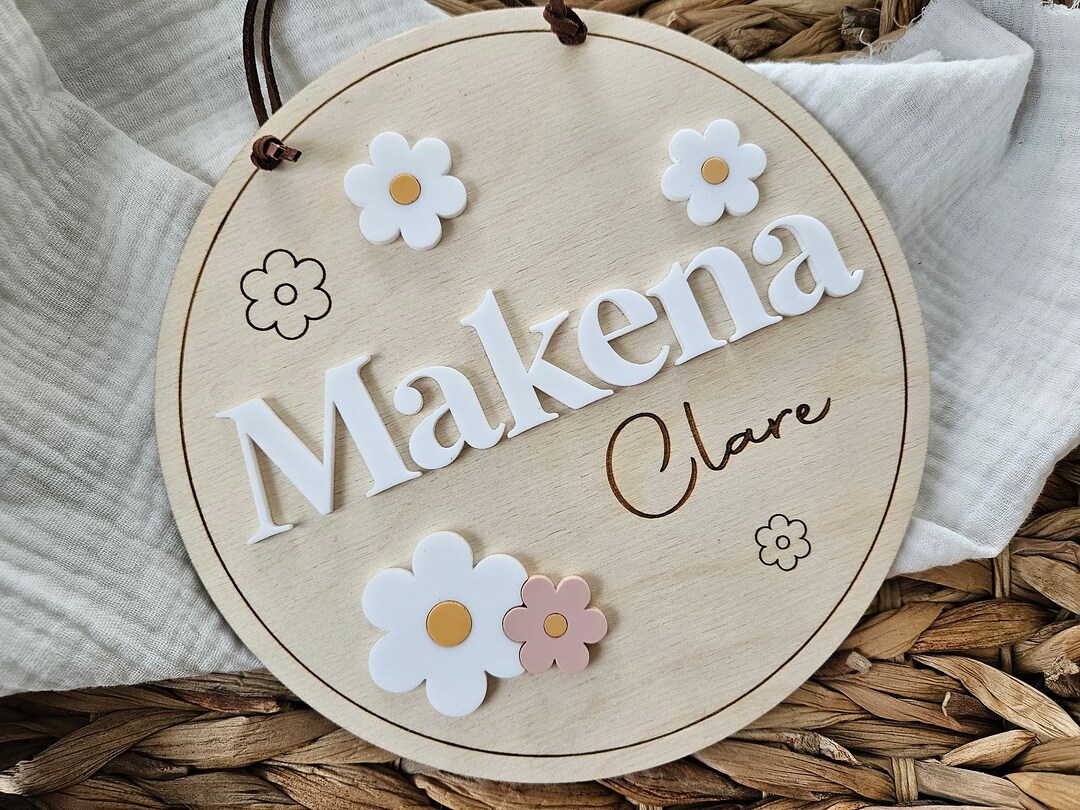 Daisy Name Sign Daisy Bedroom Door Sign Children's Name Sign Name ...