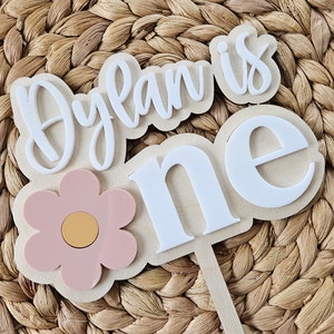 Personalized Daisy Cake Topper | First Birthday Cake Topper | Daisy ...