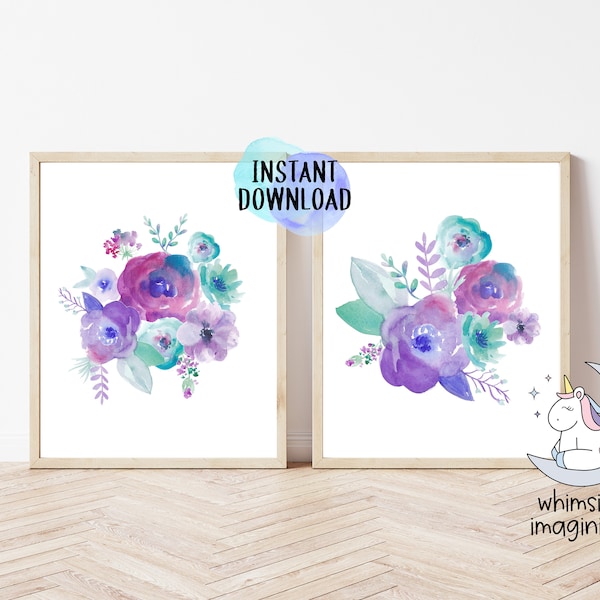 Purple Teal Nursery - Etsy