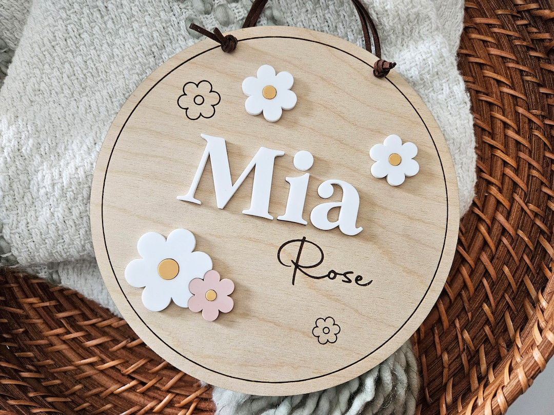 Daisy Name Sign Daisy Bedroom Door Sign Children's Name Sign Name ...