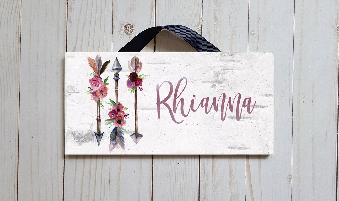 Personalized Arrows Name Sign, Boho Arrow Room Decor, Arrow Child's ...