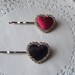 Heart Hair Pin Black Heart Hair Pin Red Heart Hair Pin - Etsy