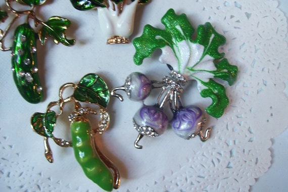 Vegetable Magnet - Vegetable Refrigerator Magnet - Cucumber Pea Pod ...