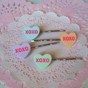 Valentine Hair Pin - Heart Hair Pin - XOXO Hair Pin - Hair Accessories - Etsy