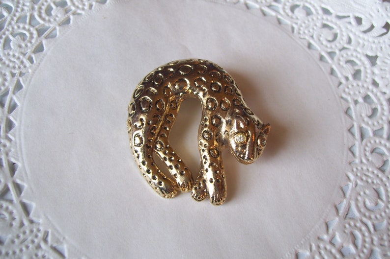 Leopard Brooch Leopard Pin Wildlife Jewelry Vintage - Etsy