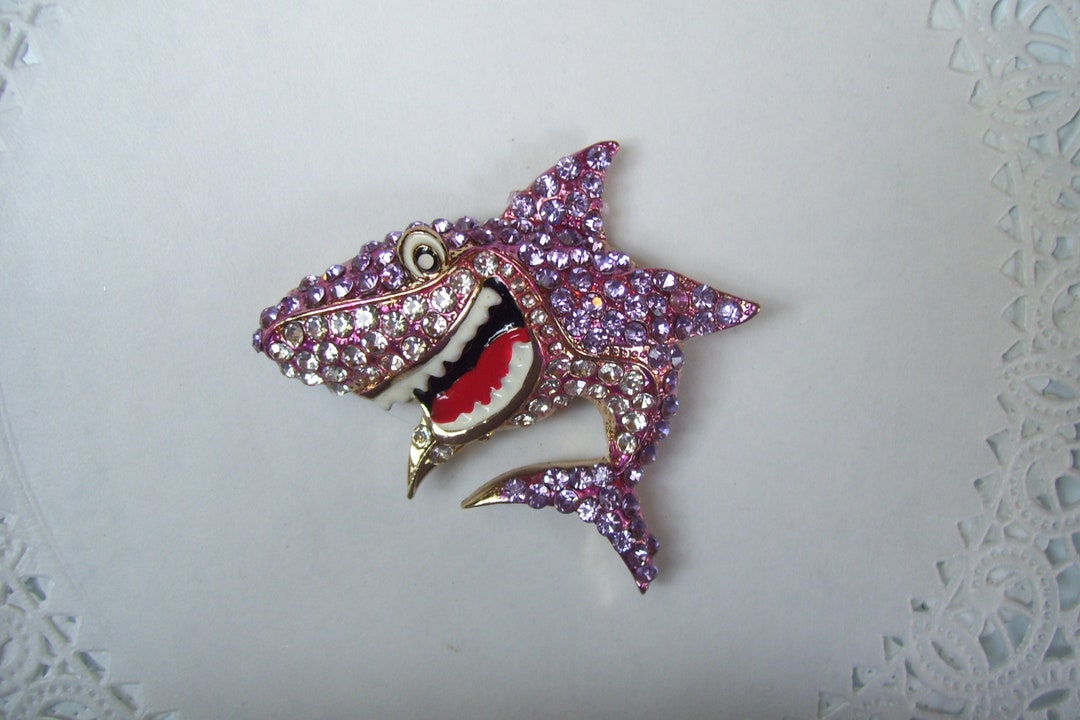 Shark Magnet - Repurposed Jewelry - Anthropomorphic Shark Magnet ...