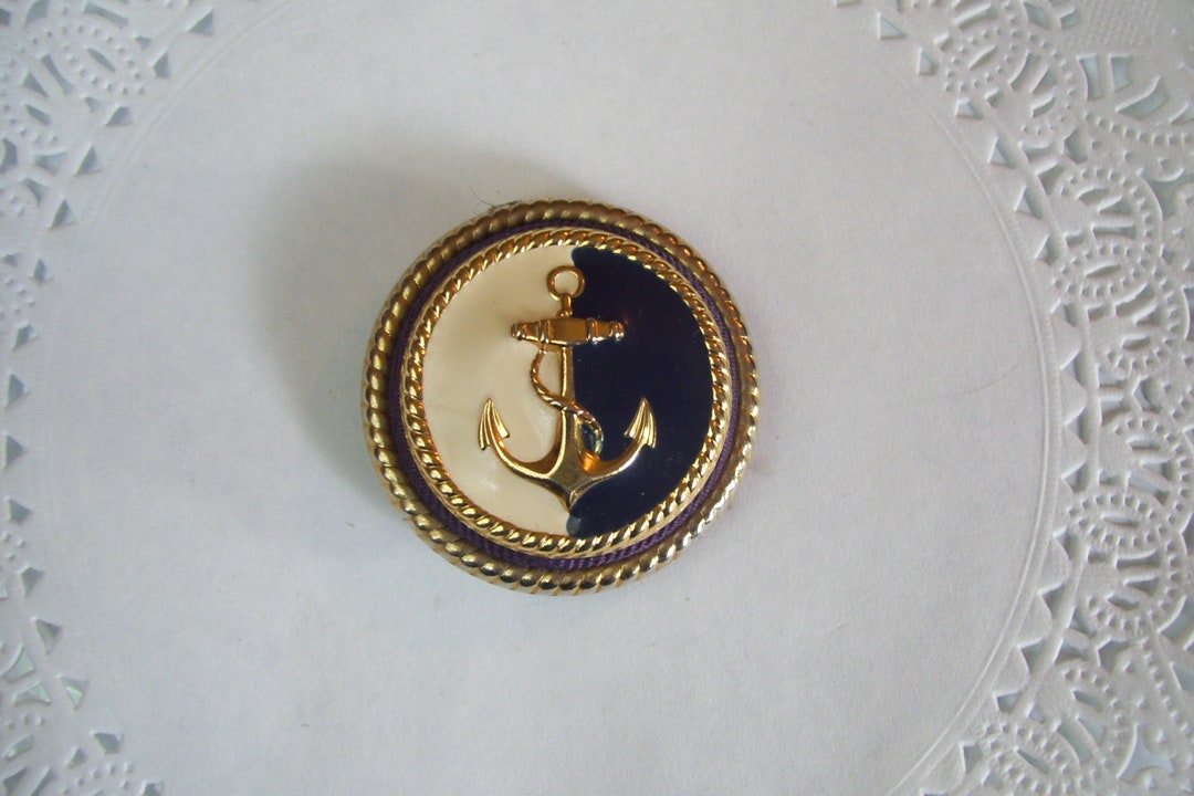 Nautical Magnet - Anchor Magnet - Beach Magnet - Repurposed Jewelry ...