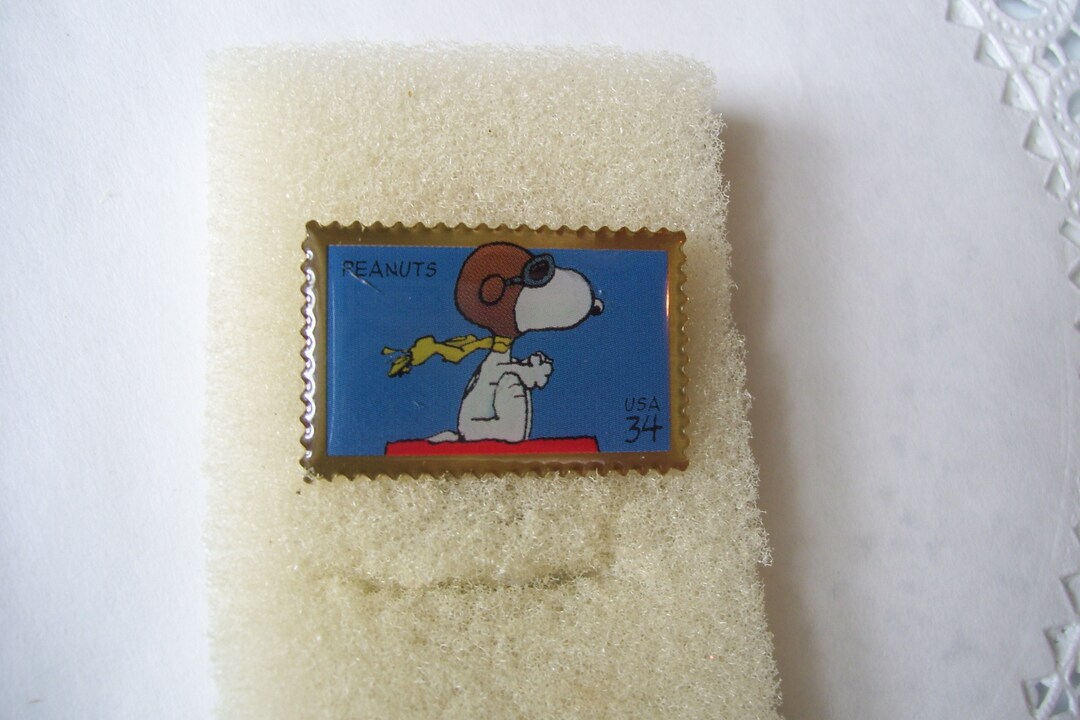 Snoopy USPS Stamp Lapel Pin 2001 Commemorative USPS Stamp Pin Peanuts ...