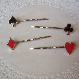 Playing Card Hair Pin - Casino Hair Pin Diamond Hair Pin Club Hair Pin ...