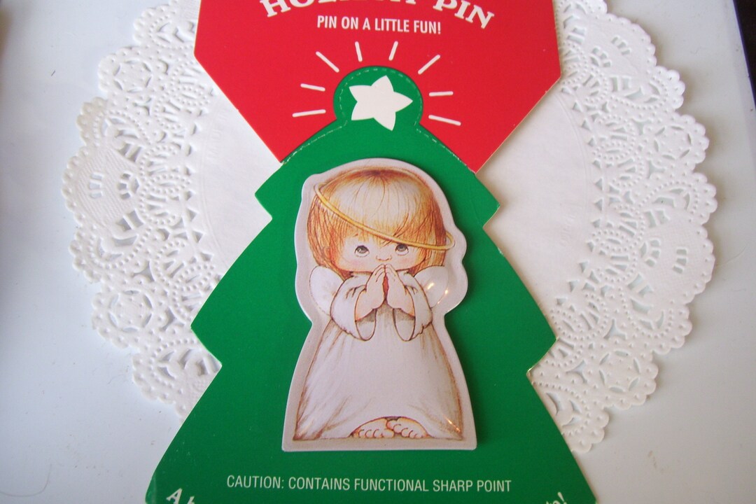 Angel Pin - Christmas Angel Pin - Hallmark Angel Pin NOS - Vintage ...