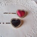 Heart Hair Pin Black Heart Hair Pin Red Heart Hair Pin - Etsy