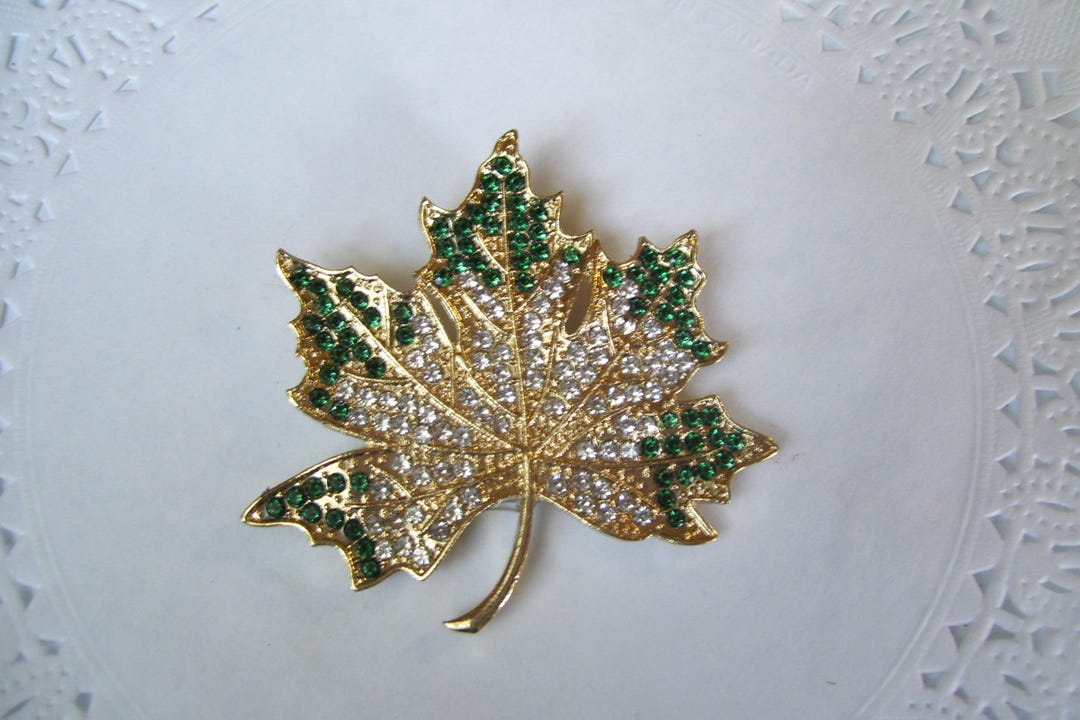 Leaf Magnet - Fall Leaf Magnet - Jeweled Magnet - Maple Leaf Magnet ...