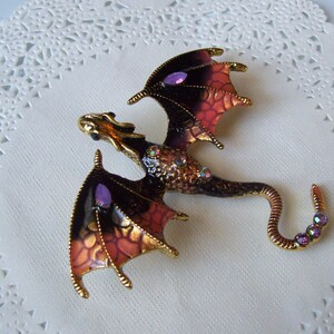 Dragon Magnet Repurposed Jewelry Dragon Decor Kitchen Magnet Office ...