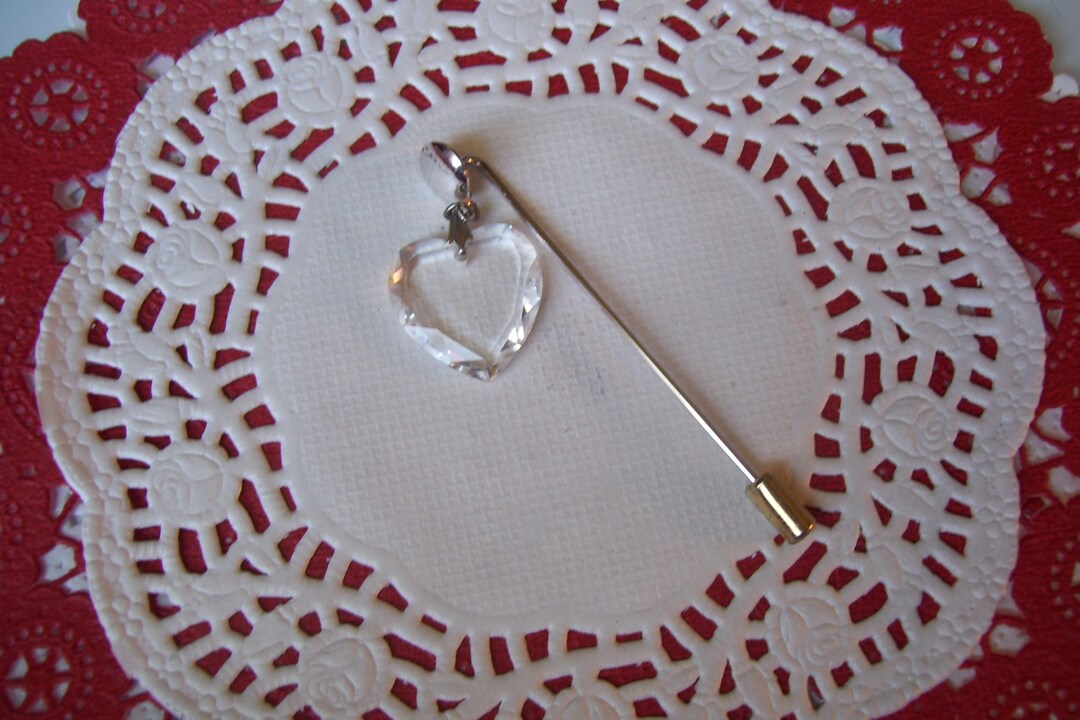 Heart Stick Pin - Heart Sweater Pin - Heart Jewelry - Heart Pin ...