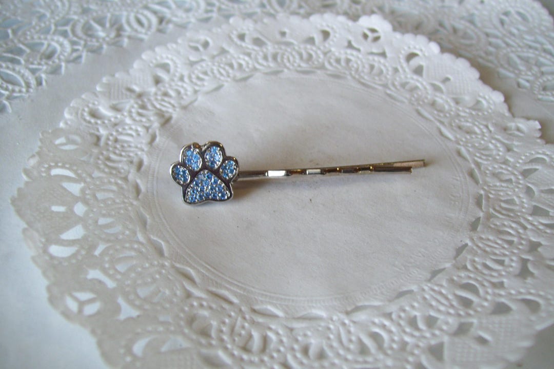 Pet Paw Hair Pin - Repurposed Jewelry - Dog Paw Hair Pin - Cat Paw Hair ...