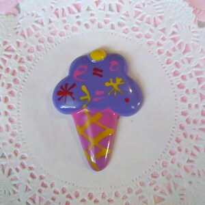 Ice Cream Cone Magnet - Ice Cream Magnet - Repurposed Jewelry - Child's ...