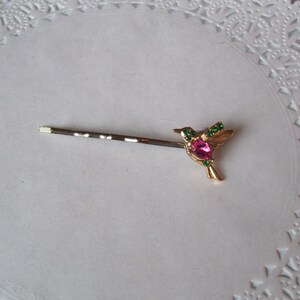 Hummingbird Hair Pin Repurposed Jewelry Hummingbird Jewelry Jeweled ...