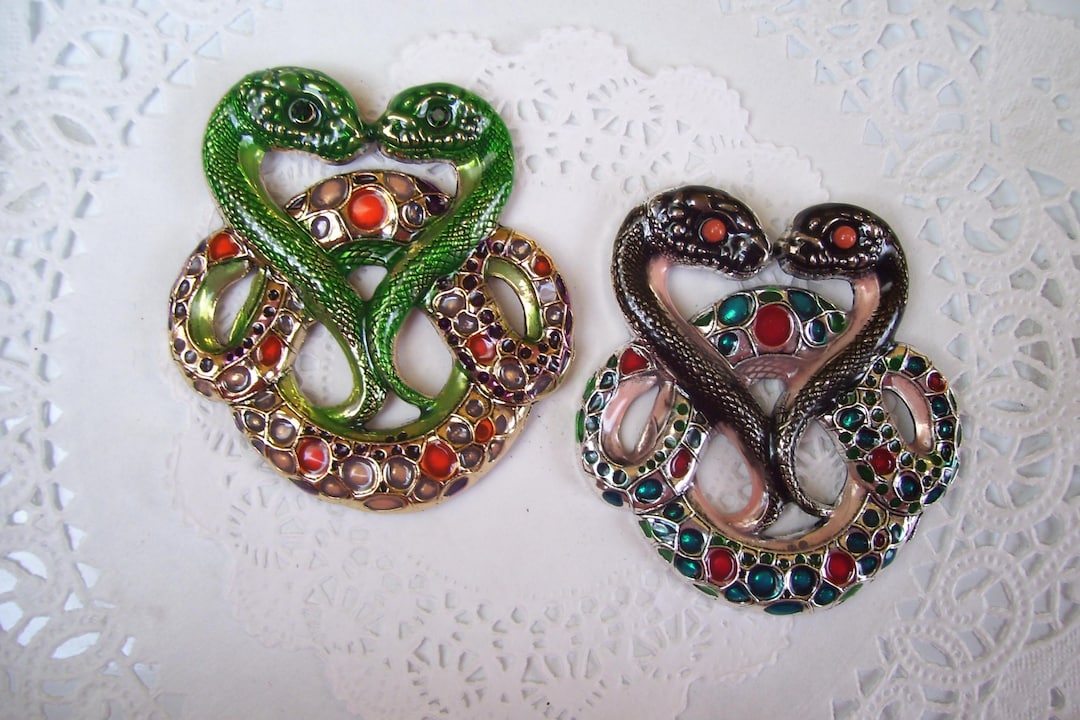 Snake Magnet - Repurposed Jewelry - Snake Decor - Friend Gift ...