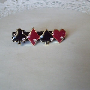 Poker Hair Clip - Casino Hair Clip - Repurposed Jewelry - Playing Cards ...