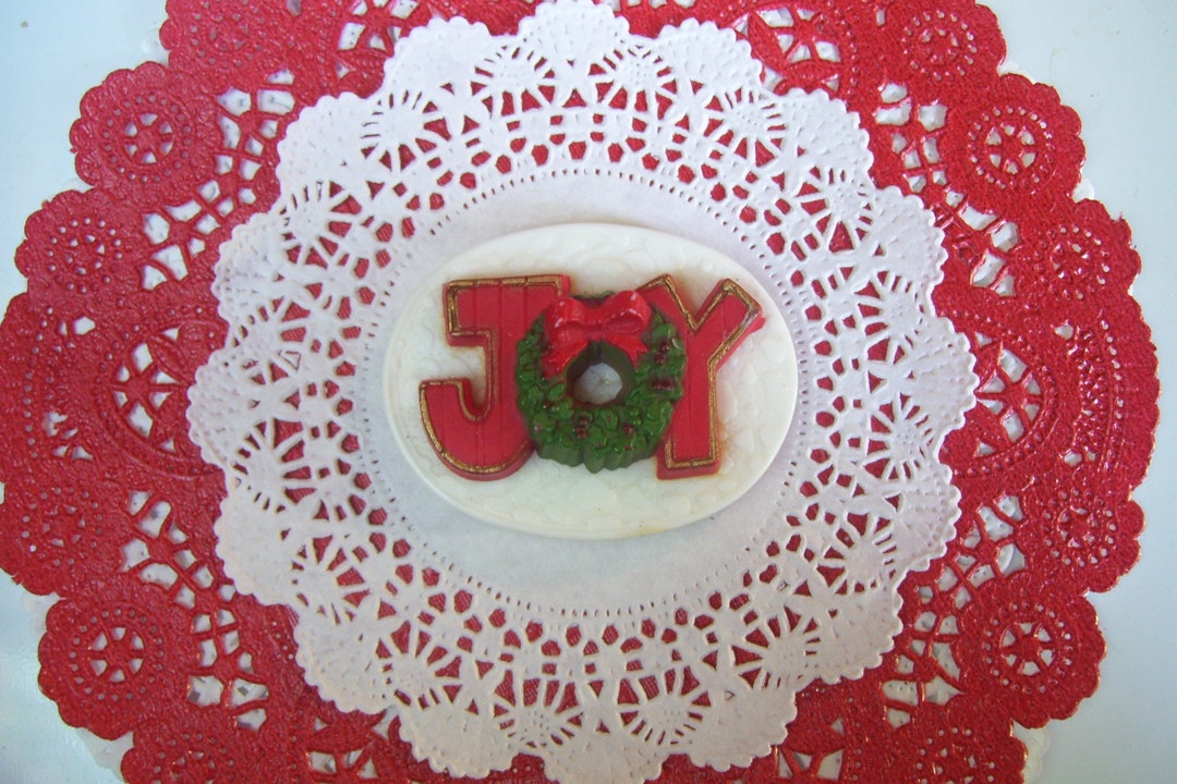 Joy Magnet - Christmas Magnet - Christmas Decor - Repurposed Jewelry ...