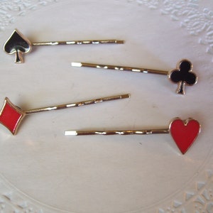 Playing Card Hair Pin - Casino Hair Pin Diamond Hair Pin Club Hair Pin ...