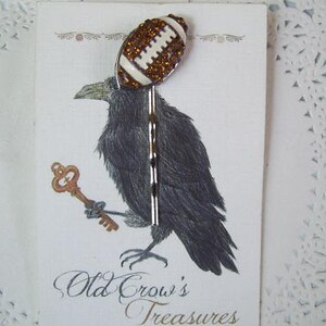 Football Hair Pin 360 Jeweled Hair Pin Football Jewelry - Etsy