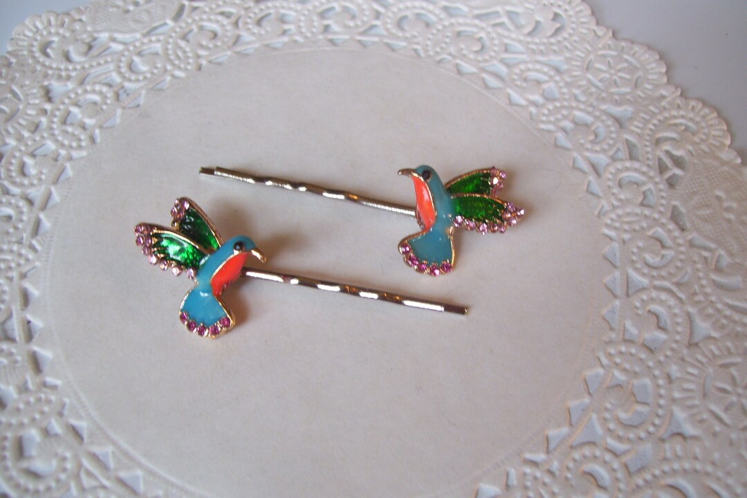 Hummingbird Hair Pin - Repurposed Jewelry - Hummingbird Jewelry ...