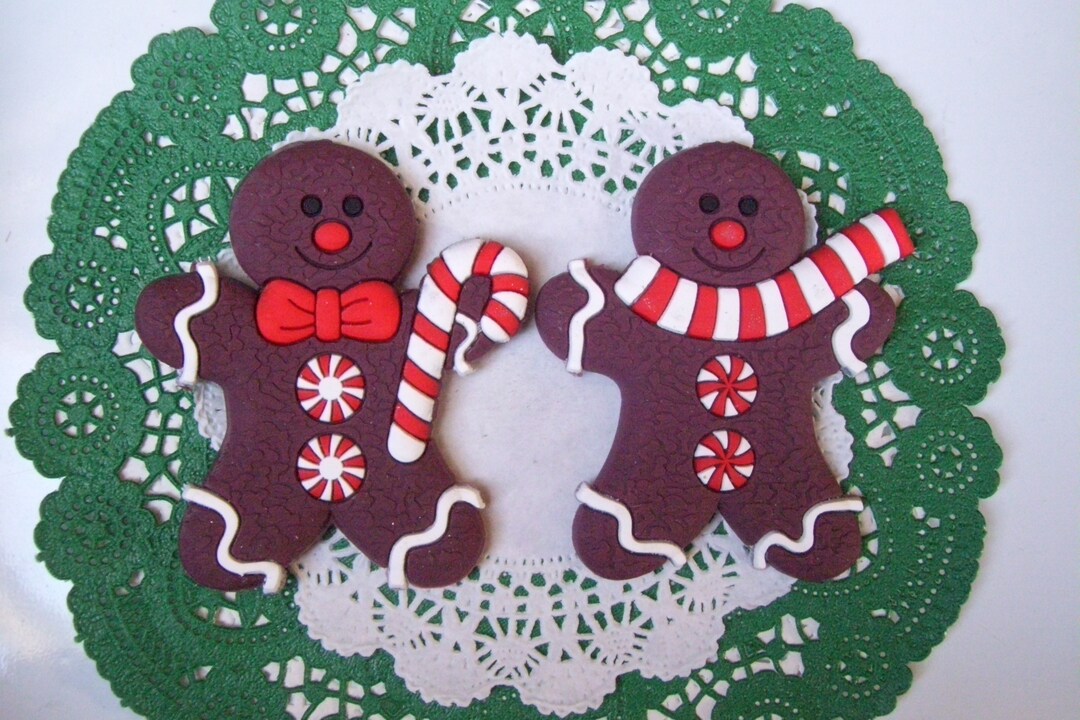 Gingerbread Man Magnet - Gingerbread Magnet - Set of 2 - Christmas ...