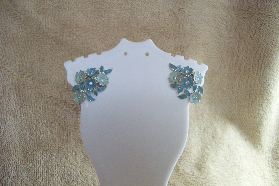 Charel Earrings - Vintage Clip on Earrings - 1950s Earrings - Vintage ...