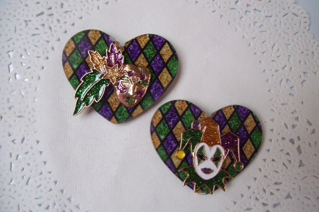 Mardi Gras Magnet - Mardi Gras Decor - Mardi Gras Jester - Repurposed ...