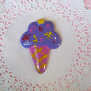 Ice Cream Cone Magnet - Ice Cream Magnet - Repurposed Jewelry - Child's ...