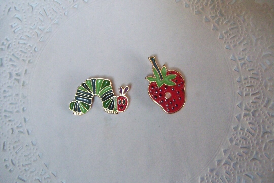 Strawberry Magnet Caterpillar Magnet Repurposed Jewelry Refrigerator ...