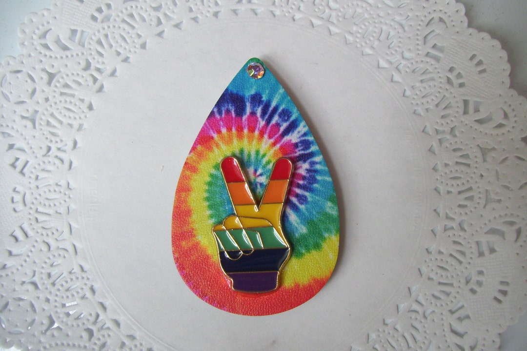 Peace Magnet Peace Sign Magnet Rainbow Magnet Repurposed Jewelry ...