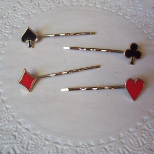 Playing Card Hair Pin - Casino Hair Pin Diamond Hair Pin Club Hair Pin ...