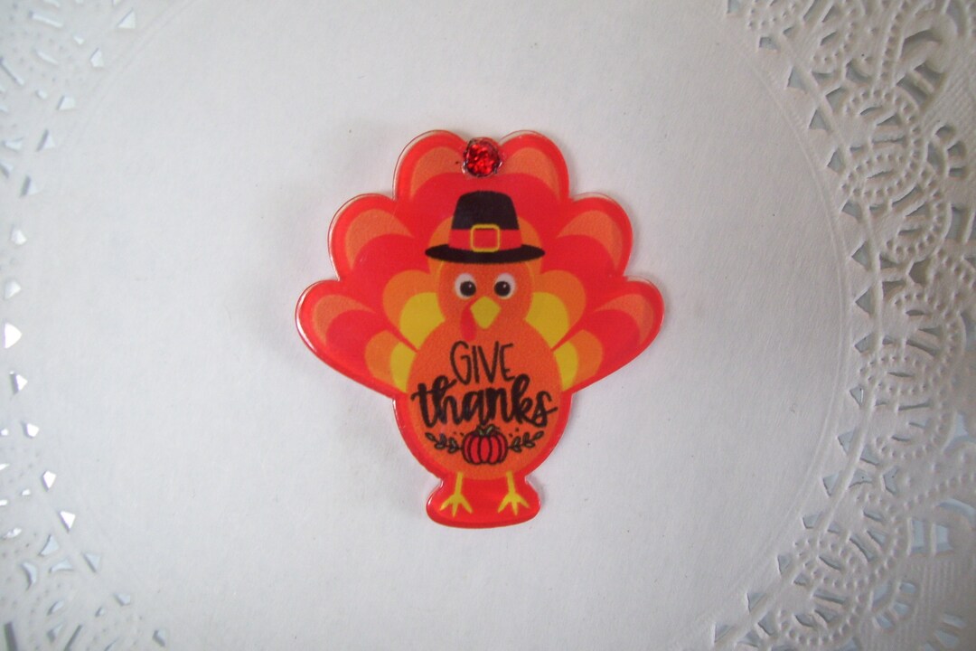 Thanksgiving Magnet - Turkey Magnet - Give Thanks Magnet - Repurposed ...