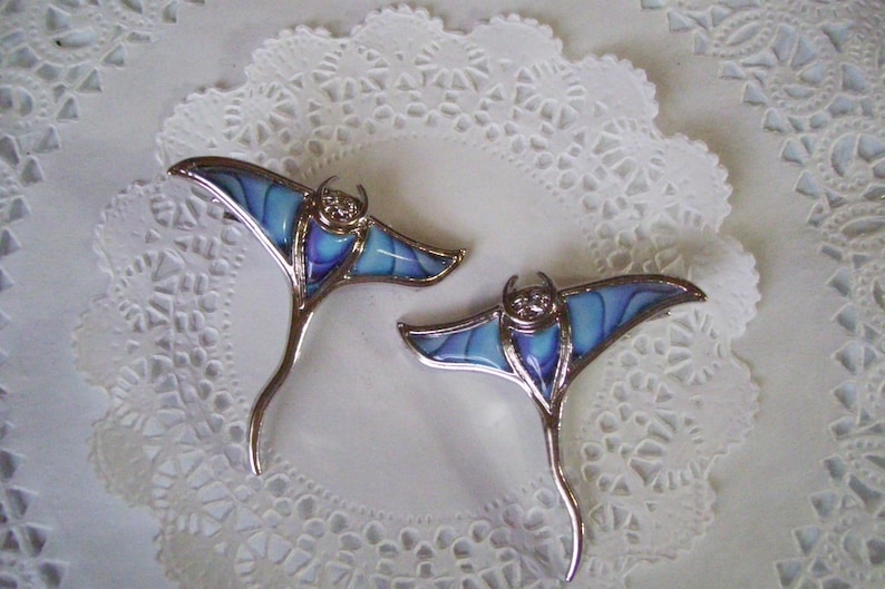Manta Ray Hair Clip - Repurposed Jewelry - Beach Hair Clip - Hair ...