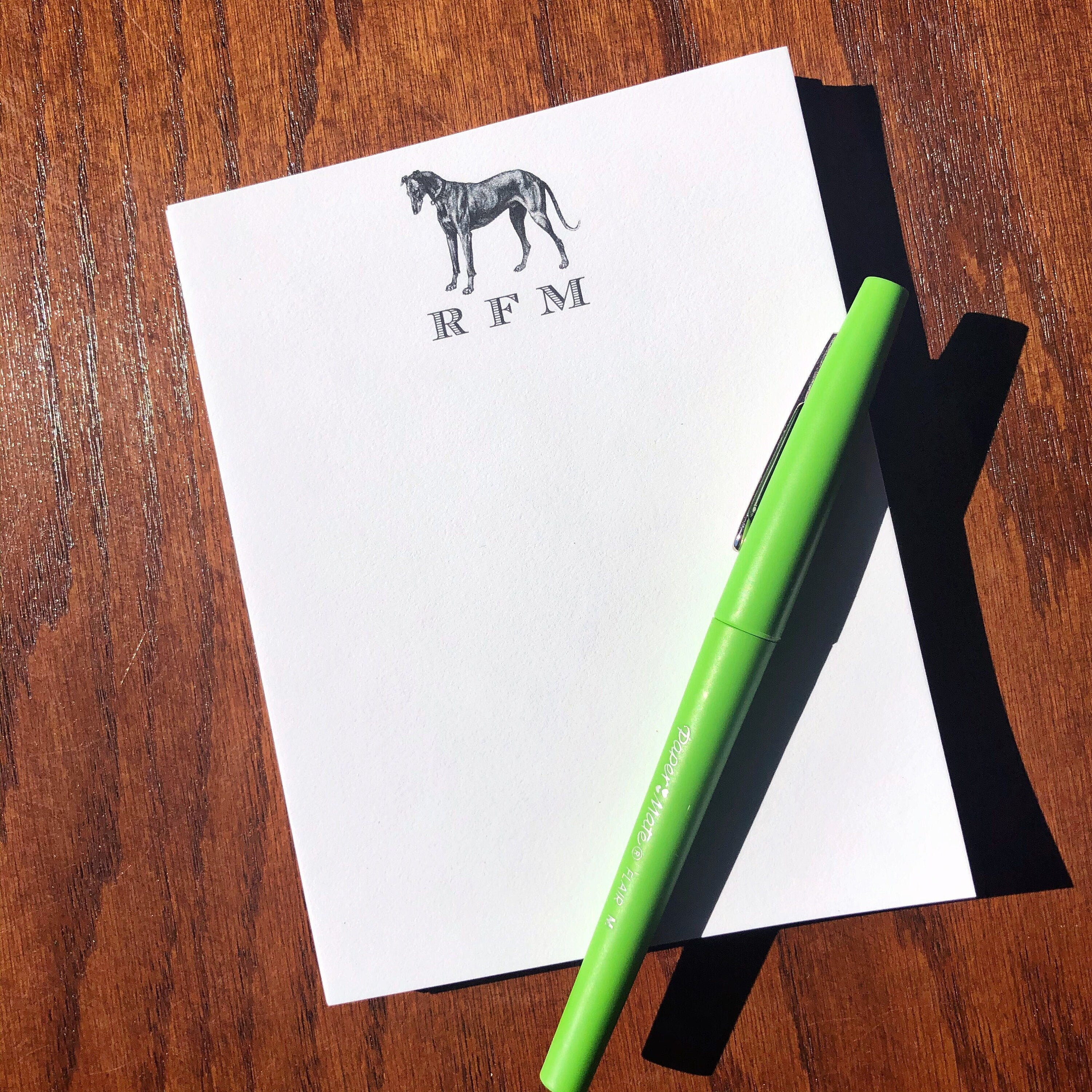 Personalized Greyhound Stationery - Etsy
