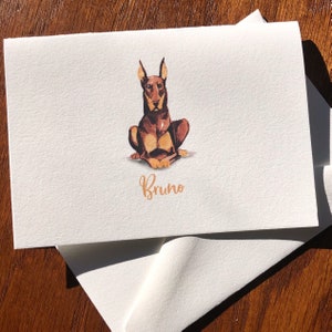 Personalized Doberman Pinscher Note Cards - Etsy