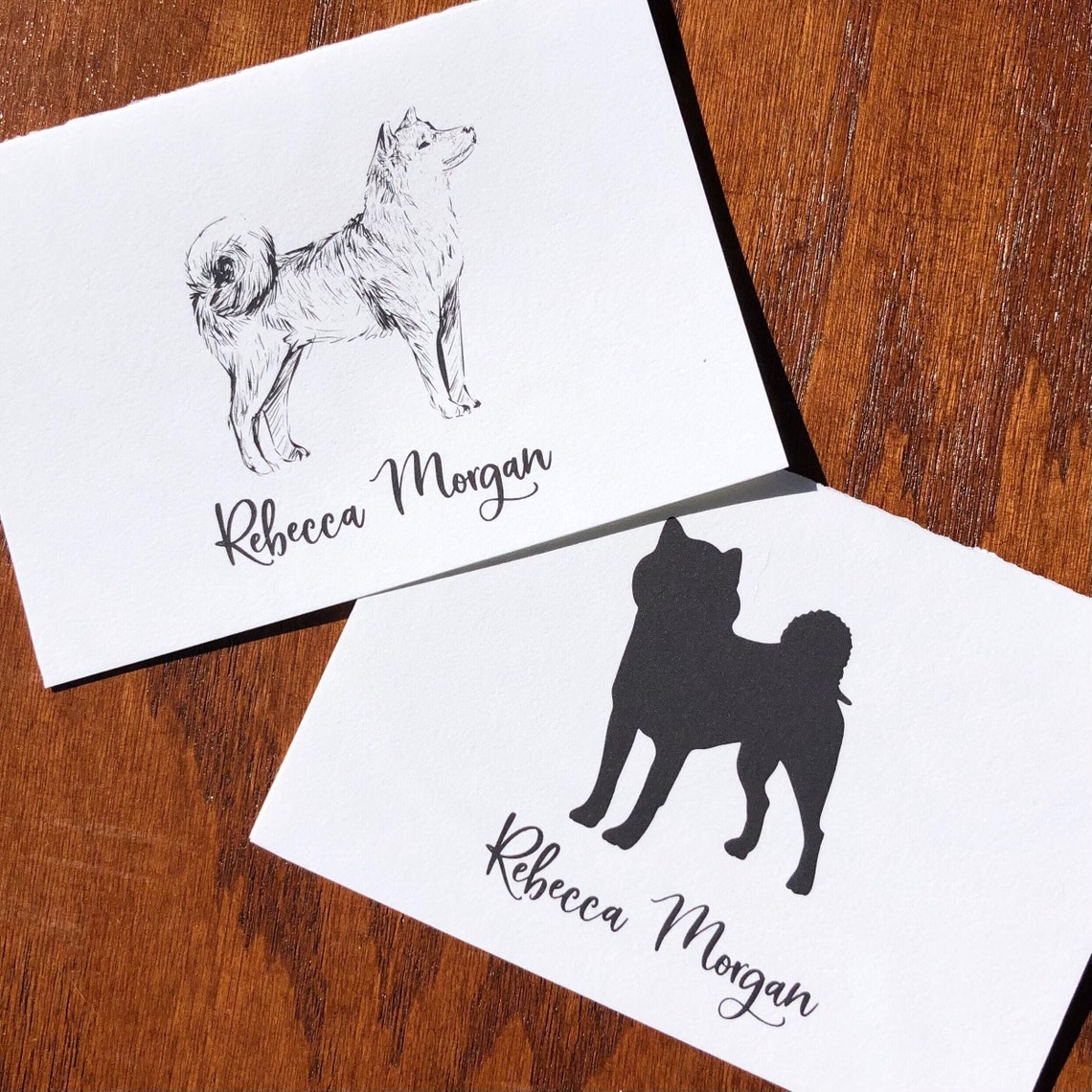 Personalized Shiba Inu Note Cards - Etsy