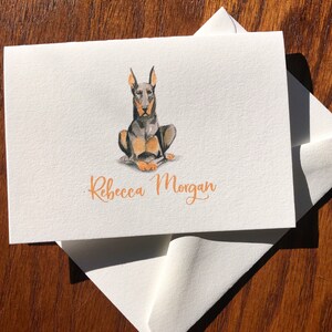Personalized Doberman Pinscher Note Cards - Etsy