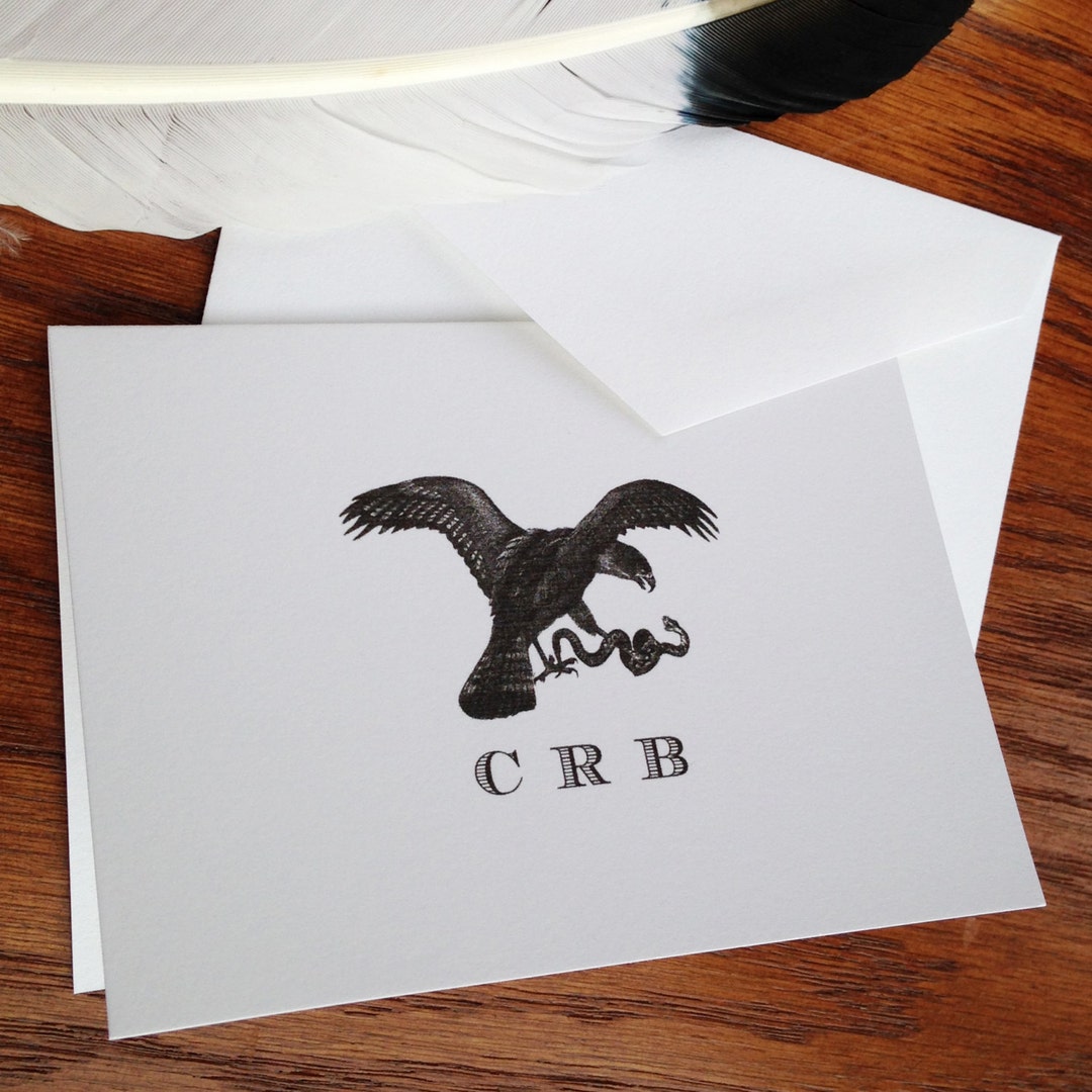 Personalized Hawk Stationery for Men - Etsy