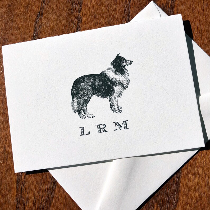 Personalized Shetland Sheepdog sheltie Note Cards - Etsy
