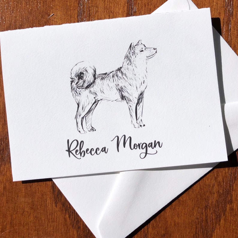 Personalized Shiba Inu Note Cards - Etsy