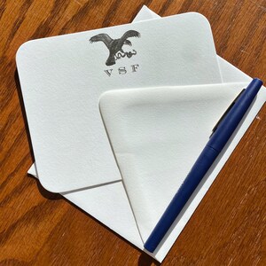 Personalized Hawk Stationery for Men | Military & Aviator Note Cards - Etsy