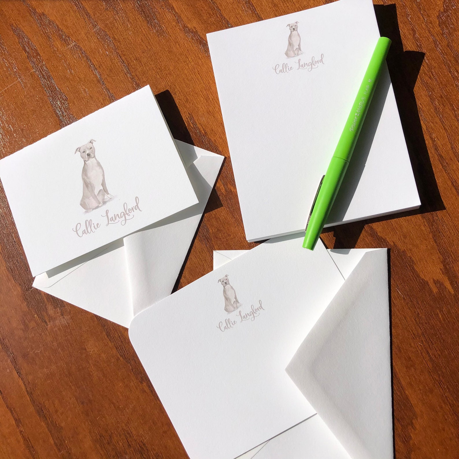 Personalized Pit Bull Cards | Etsy