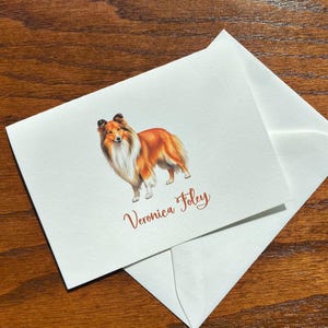 Personalized Shetland Sheepdog (sheltie) Note Cards or Note Pads - Etsy